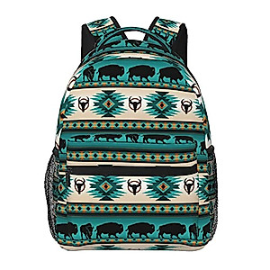 Gelxicu Native Backpack School Bags Laptop Casual Bag Native American Backpack Casual Daypack School Bag