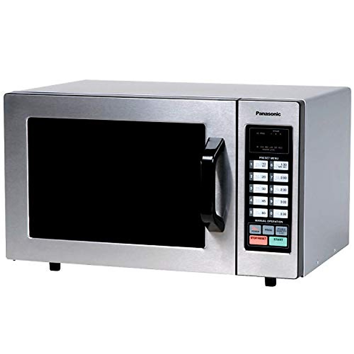 Panasonic Countertop Commercial Microwave Oven with 10 Programmable Memory and Touch Screen Control, 1000W of Cooking Power - NE-1054F - 0.8 Cu. Ft (Stainless Steel) & Nordic Ware Deluxe Plate Cover
