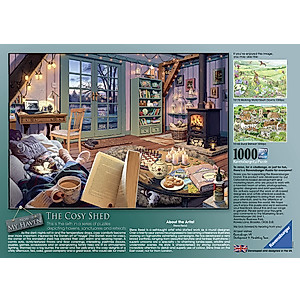 Ravensburger The Cosy Shed (1000 Piece Version of Cozy Retreat) Jigsaw Puzzle for Adults - Every Piece is Unique, Softclick Technology Means Pieces Fit Together Perfectly