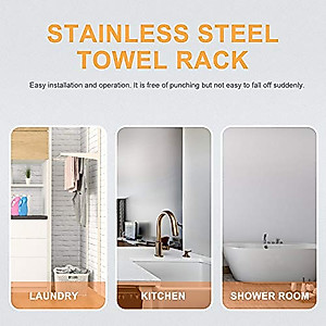 DOITOOL Towel Racks, Wall Mounted Swivel Towel Bar 2 Arms Towel Holder with Crown Shape End