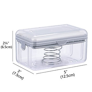 ReignSword 2 in 1 Foaming Soap Box with Roller Bubbler, Multifunctional Soap Tray Dispenser with Drain Hole Spring for Bathroom Kitchen