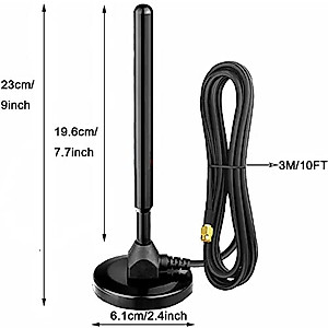 Waterproof Replacement 5.8dBi Strengthen Magnet Base Pure Copper 915MHZ LoRa Gateway Antenna with 3M/10FT Cable for Helium Hotspot RAK Nebra Bobcat 300 SenseCAP M1 Hotspot HNT Finestra Miner, Eifagur