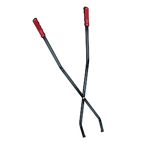 40" Fireplace Tongs Safely Move Firewood Grabber Tool Rustproof With Rubber Handle for Fire Pits Comfort Enjoy Bonfire and Campfire