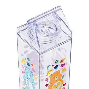 Silver Buffalo Care Bears Plastic Milk Carton Bottle Featuring Friend, Cheer, Grumpy Bear & Best Friend, 16.2 Ounces
