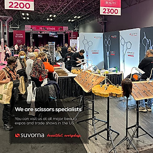 Suvorna Premium Beard & Mustache Scissors Set/Kit with Beard scissors for men - Grooming Scissors men/Facial Hair Scissors/Nose scissors - Eyebrow Scissors - Slant Tweezers (4 Pcs Blue)