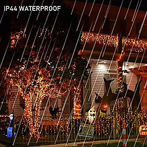 Dazzle Bright Halloween 20 FT 60 LED Battery Operated Fairy String Lights + 10 LED RGB Flashing Eyes String Halloween Lights