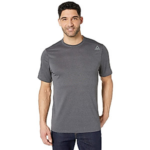 Reebok Men's Workout Ready Melange Tech Top, Grey, Large