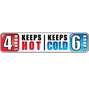 Thermos Food Jar with Microwavable Container, 12-Ounce, Stainless Steel