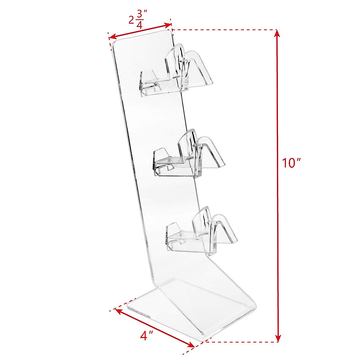 MOOCA Acrylic Eyeglasses Frame and Sunglasses Display Stand, Sunglasses Rack, Sunglasses Display, Sunglasses Stand, Acrylic Sunglasses Holder, Fit for All Glass Sizes, 3 Frames