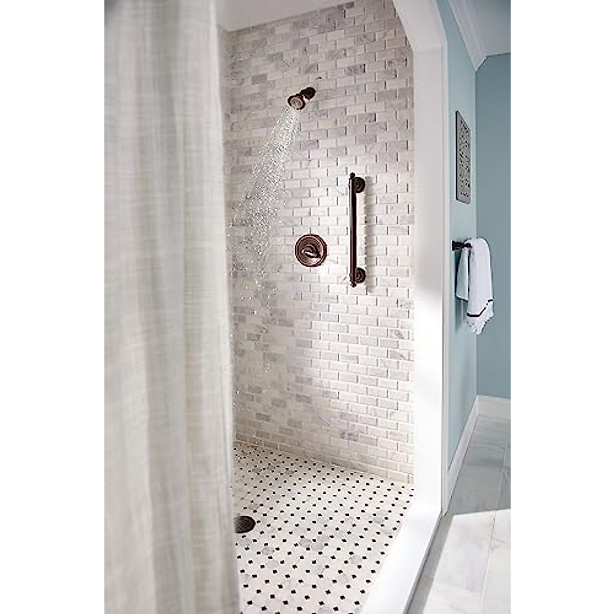 Moen YG2218ORB Brantford 18-Inch Designer Grab Bar, Oil Rubbed Bronze