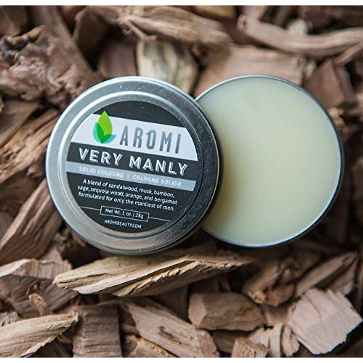 Aromi Solid Cologne | Fresh, Woodsy Scent, Best Men's Fragrance - Vegan, Cruelty-free, Portable, Travel-friendly, Stocking Stuffer, 1.0 oz, 5 (Very Manly)