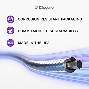 D'Addario Guitar Strings - XL Chromes Electric Guitar Strings - Flat Wound - Polished for Ultra-Smooth Feel and Warm, Mellow Tone - ECG24 - Jazz Light, 11-50, 1-Pack