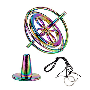 QLKUNLA Gyroscope Toy Metal Anti Gravity Rotating Desk Gyroscope Flying Motion Balance Physics Toy Educational Training Gift