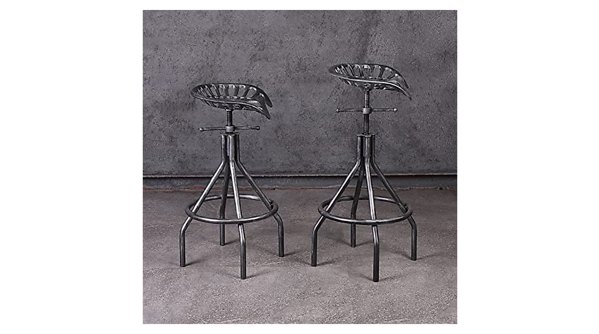 Lisuden Industrial Farmhouse Tractor Seat Bar Stools Set of 2