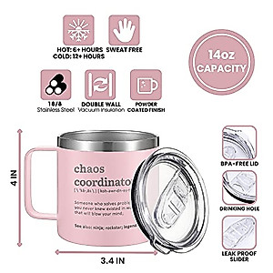 Gifts for Women - Boss Lady Gifts for Women, Her, Coworker, Manager, Teacher, Boss - Chaos Coordinator Gifts, Thank You Gifts for Women - Birthday Christmas Gifts for Women, Boss Day Gifts - 14 Oz Mug