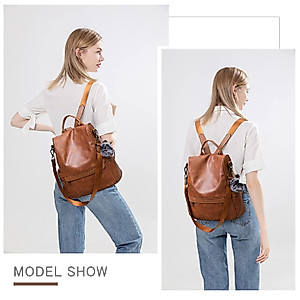 Backpack Purse for Women Anti theft Bookbag Purse Lightweight Shoulder Bag Satchel Handbag for Travel, Daily and Shopping