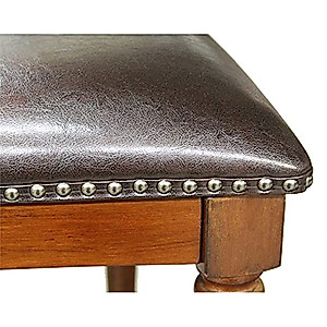 BOWERY HILL 18" Wood Dining Chairs in Brown Cherry (Set of 2)