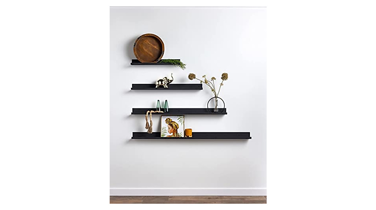 Infinite Design Floating Metal Wall Shelf - Stylish & Easy