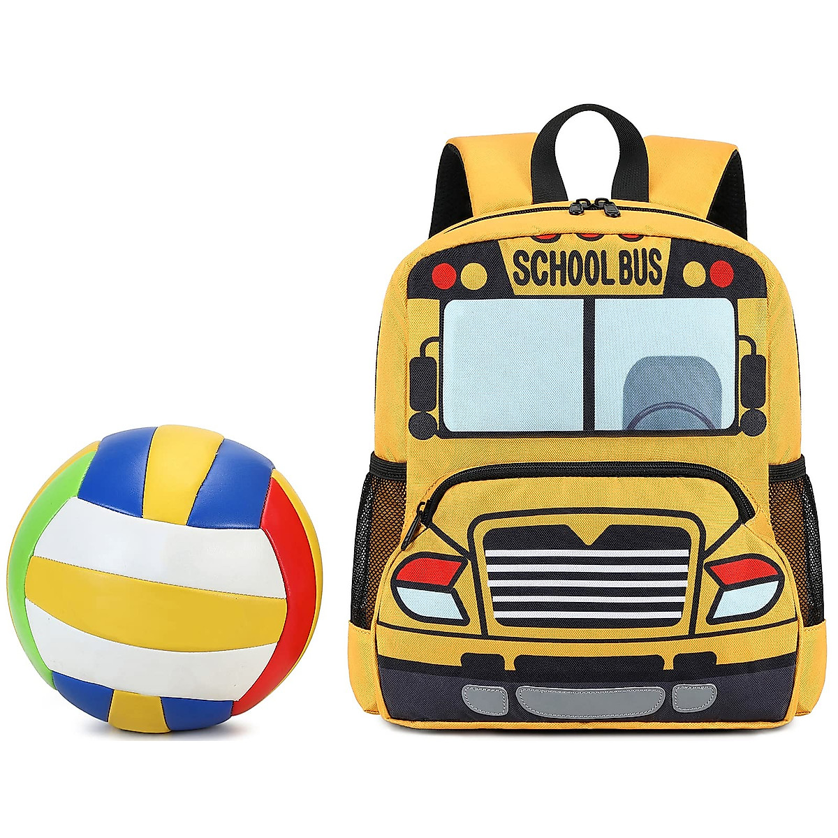 Toddler Backpack Boy Girls Preschool School Bus Bookbag Kindergarten 3D Daycare Bags Lunch Box