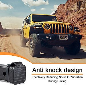 SINGARO 2 Inch Universal Flag Tow Hitch Covers, Trailer Hitch Cover Tube Plug Insert, Car Exterior Accessories, Receiver Tube Hitch Plug（2PCS American Flag）