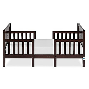 Dream On Me Hudson 3 In 1 Convertible Toddler Bed In Espresso, Greenguard Gold Certified, JPMA Certified, Non Toxic Finishes, Made of Sustainable New Zealand Pinewood