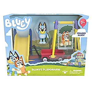 Bluey Park Playset 2.5" Figure, Wagon, Swing Set, and Slide
