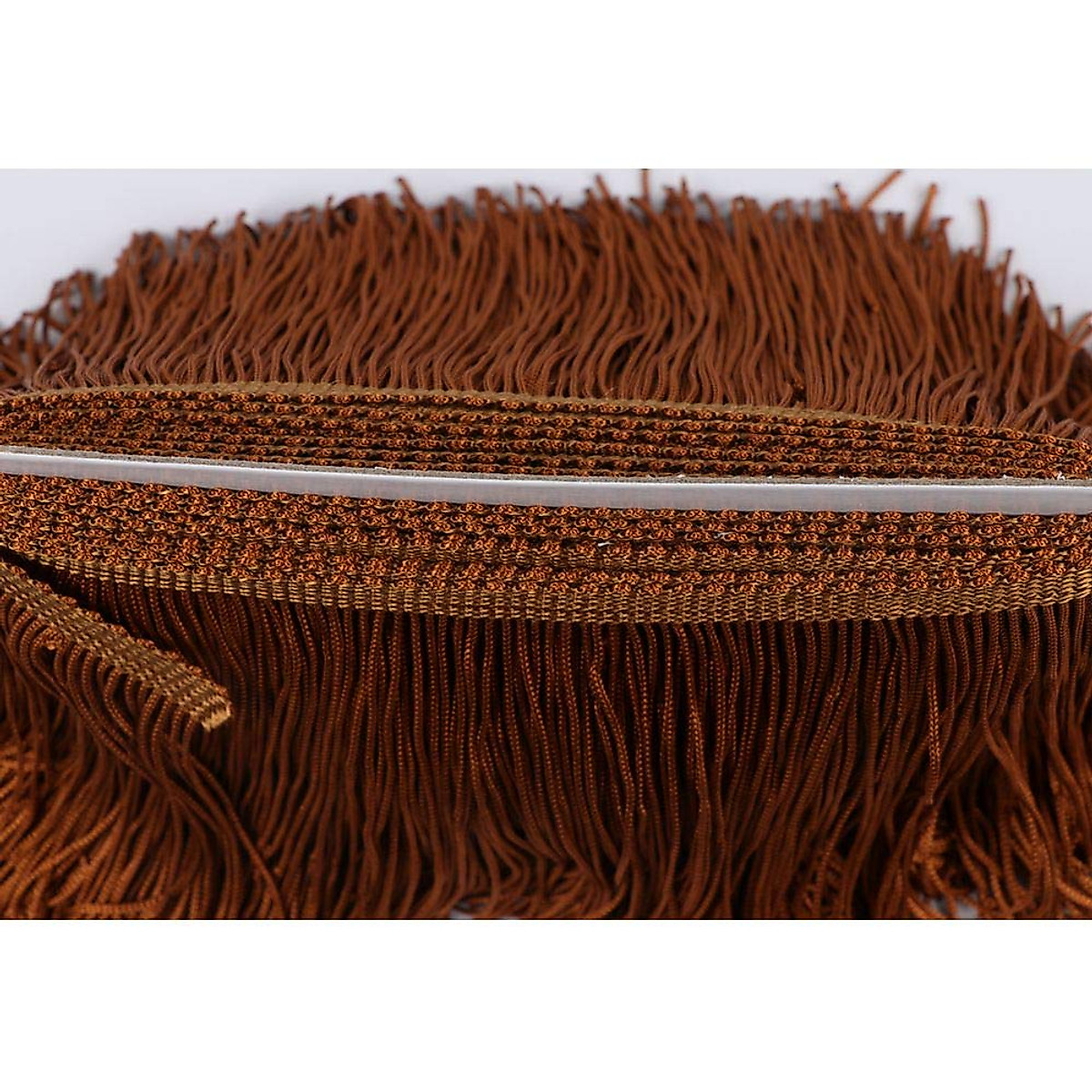 Heartwish268 Fringe Trim Lace Polyerter Fibre Tassel 4inch Wide 10 Yards Long for Clothes Accessories Latin Wedding Dress DIY Lamp Shade Decoration Black (Coffee)