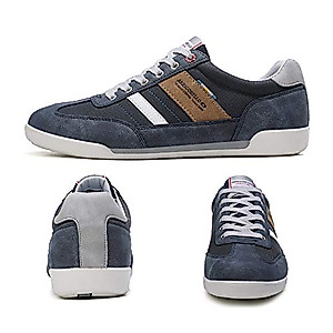 AX BOXING Mens Casual Shoes Fashion Sneakers Breathable Comfort Walking Shoes for Male (Navy, Numeric_11_Point_5)