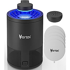 Vortex Indoor Insect Trap - Catcher & Killer for Fruit Flies, Gnat, Mosquito, Moth - UV Light Non Zapper Suction Glue Board - Bug Light Fruit Fly Trap