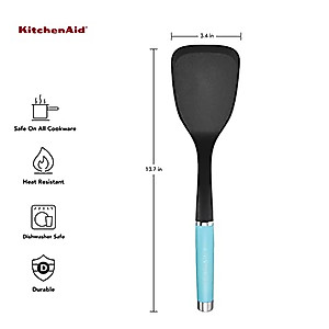 KitchenAid Gourmet Large Solid Turner, one size, Matte Aqua Sky