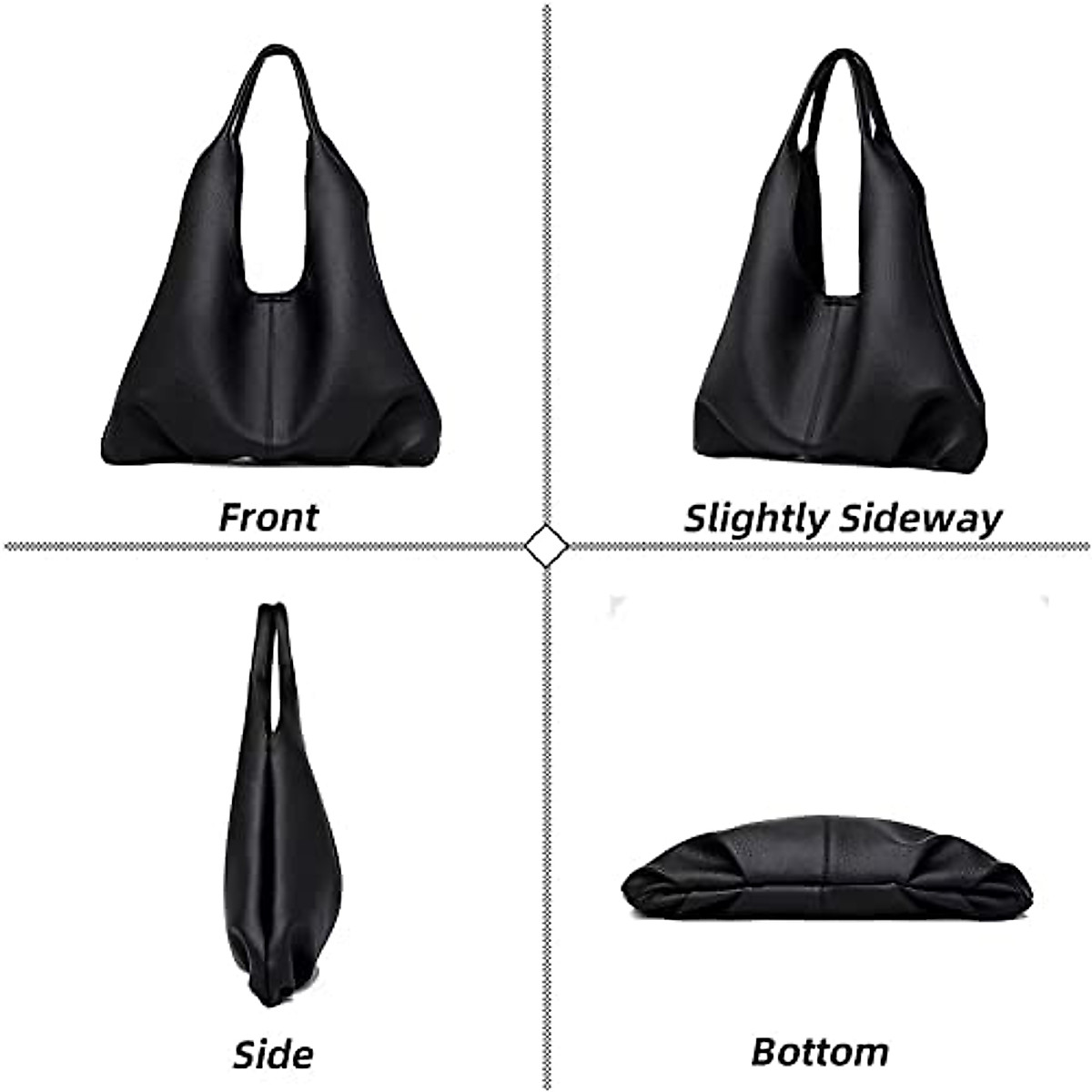 EDIWER Soft Leather Shoulder Bag for Girls Large Capacity Satchel Designer Hobo Bag Handbag Casual Top Handle Bag for Work