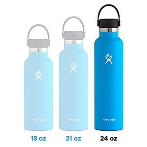 Hydro Flask 24 oz Standard Mouth Water Bottle with Flex Cap or Flex Straw