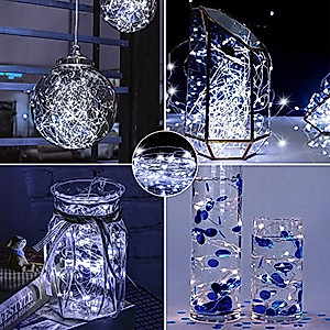 ACVCY 12 Pack Fairy Lights Battery Operated,7 ft 20 LED Waterproof Silver Wire Fairy Lights,Battery Operated String Lights,Fairy Lights for Bedroom,Wedding,Christmas Decor（White）