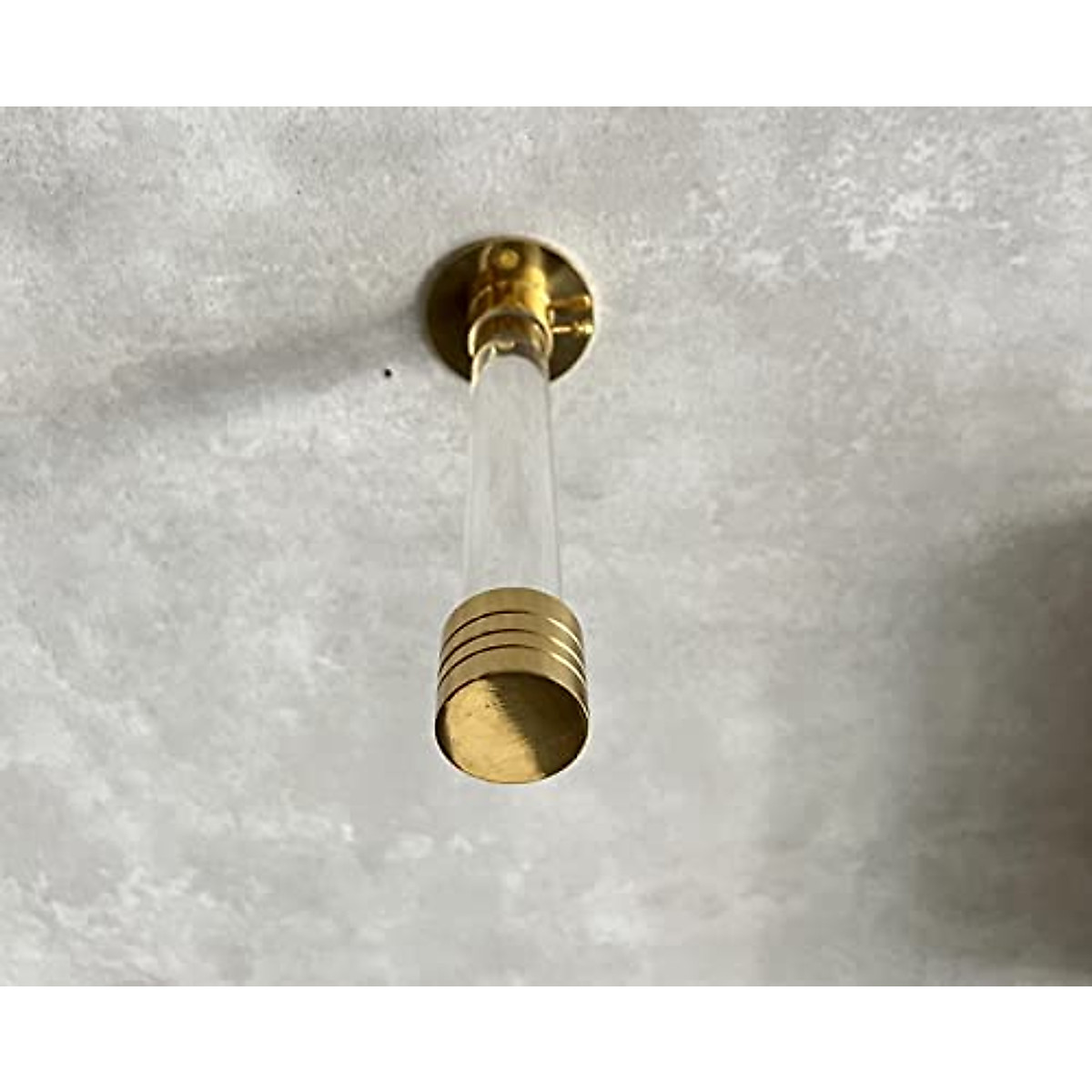 Morco Deco Brass Lucite Projection Hook Handmade Lucite Brass Hook Wall Mount Retail Projection Hook (Polished Brass)