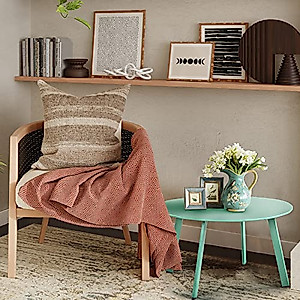 Grand patio Round Outdoor Coffee Table, Weather Resistant Steel Large Side Table for Balcony, Porch, Deck, Poolside, Mint Green