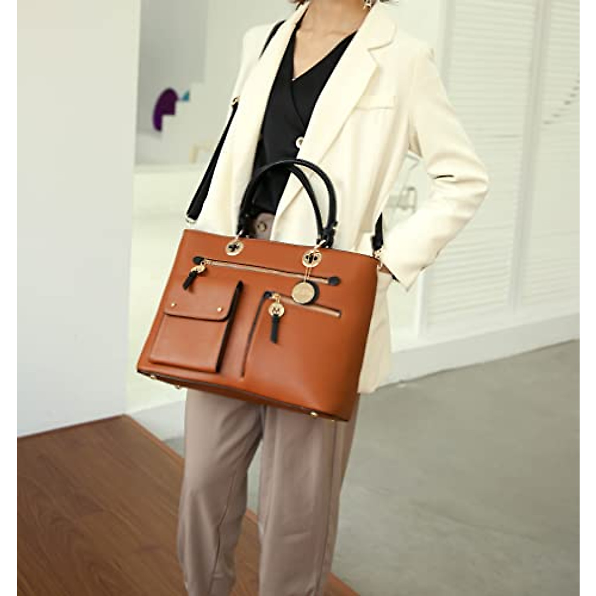 MKF Collection Satchel Bag for Women’s Crossbody Tote Handbag Top-Handle Purse