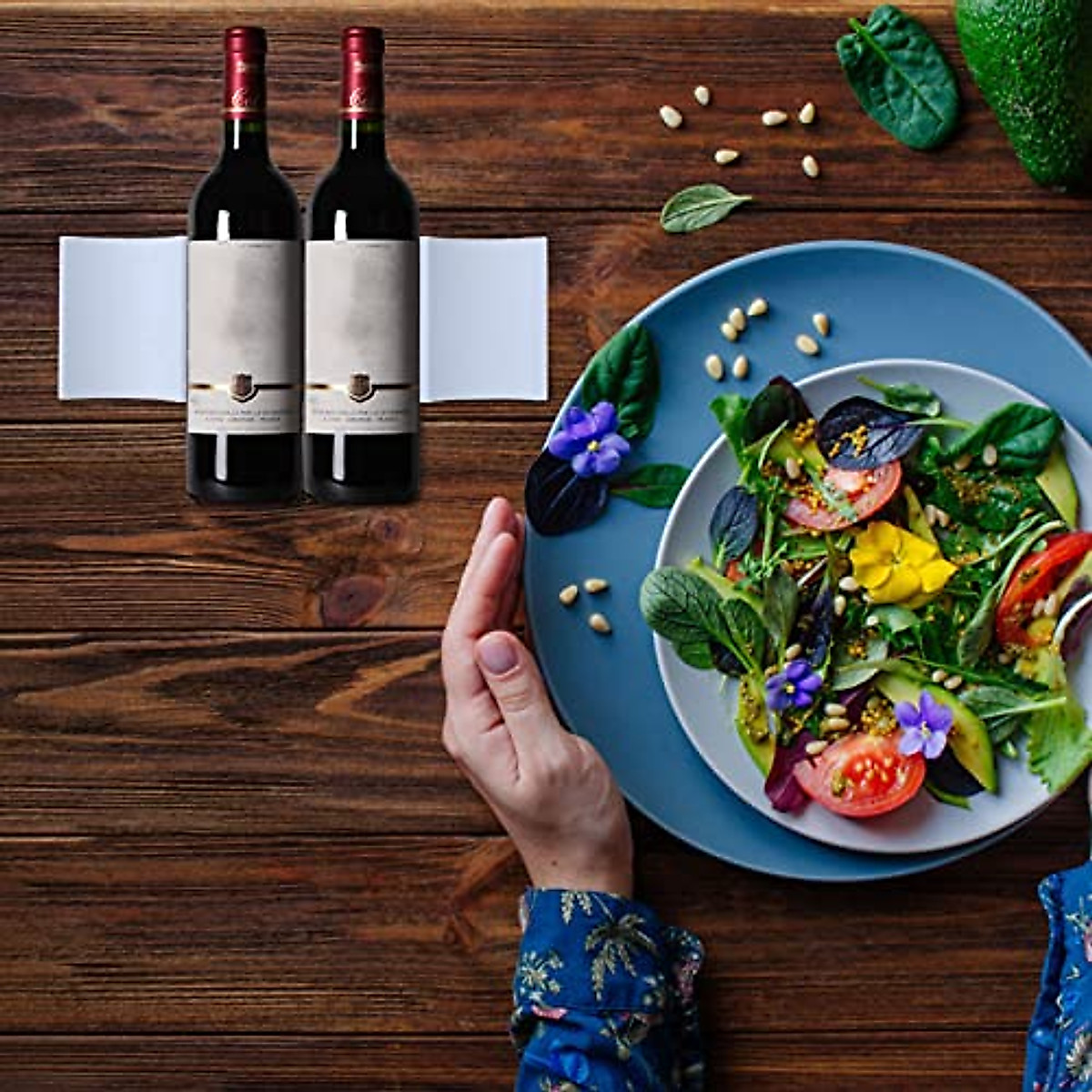 BESTONZON European Style Wine Rack Countertop Plastic Wine Bottle Display Mat Can Easy Stacker Storage Rack For Kitchen (Dark Grey)