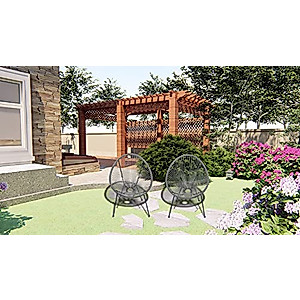 Kingmys Acapulco Woven Lounge Chair for Indoor and Outdoor Use (2PC Gray)