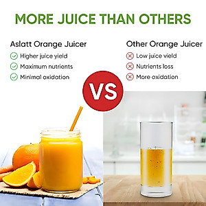 ASLATT Electric Citrus Juicer Squeezer Stainless Steel, Orange Juicer Electric,Homemade Orange Juice Squeezer Machine, Detachable Design,Easy Clean