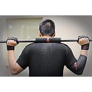 【Ver. 2】【SUNIEX】 HIGH DURABILITY Squat Pad - Fits ALL Olympic Bars - EASY CARRY – SUPER GRIP Design - Neck & Shoulder Protective Pad - Barbell Pad for Squats, Lunges, Weight lifting, Crossfit