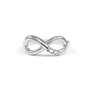 The Collegiate Standard Zeta Tau Alpha Sterling Silver Infinity Ring (08)