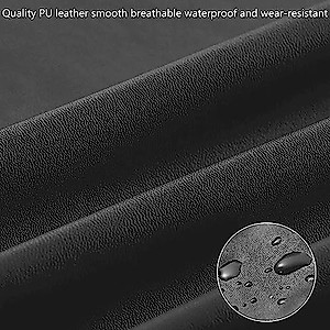 toiasnu PU Leather Sofa Armrest Covers, Stretch Waterproof Couch Arm Protectors Universal Simplicity Arm Covers for Chairs and Sofa Stain Resistant Furniture Protector-Grey-Set of 4