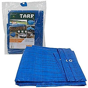 10 ft X 16 ft Waterproof Multi Purpose Blue Tarp Poly Cover for Roof Car