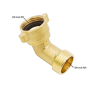 HYDRO MASTER Elbow Garden Hose Connector Quick Swivel Connect Adapter Solid Brass