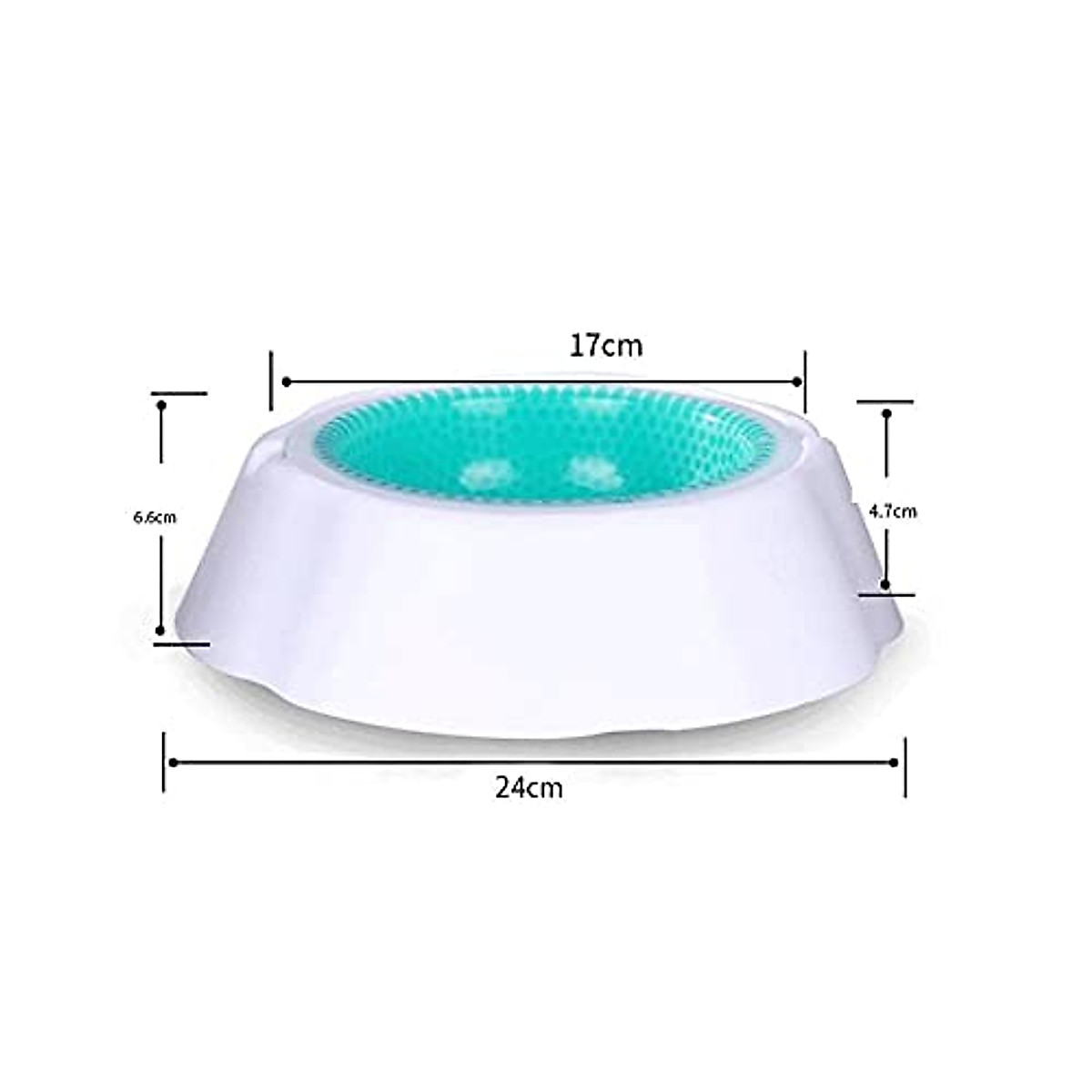 FUUIE Bowls for Food and Water Pet Summer Cooling Bowl to Keep Water Fresh Cold Chilled Pet Water Dog Frosty Bowl (Color : Blue)