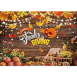 LTLYH 8x6ft Thanksgiving Backdrop Fall Backdorp Thanksgiving Turkey Pumpkin Decoration Backdrop Autumn Banner Party Backdrops 186