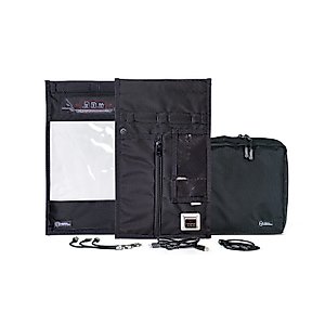 Mission Darkness Window Charge & Shield Faraday Bag for Tablets // Includes USB Filter, Transparent Window, and Cable Set for Data Extraction and Charging Devices While Shielded from RF Signals