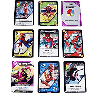 Mattel Games ​UNO Ultimate Marvel Card Game Add-On Pack with Spider-Man Character Deck & 2 Collectible Foil Cards, Gift for Collectors & Kids Ages 7 Years & Older