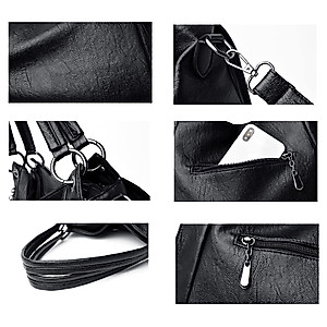 WENICER Hobo Bags for Women Leather Purses and Handbags Large Hobo Purse Shoulder Bags with Adjustable Shoulder Strap-Wine Red