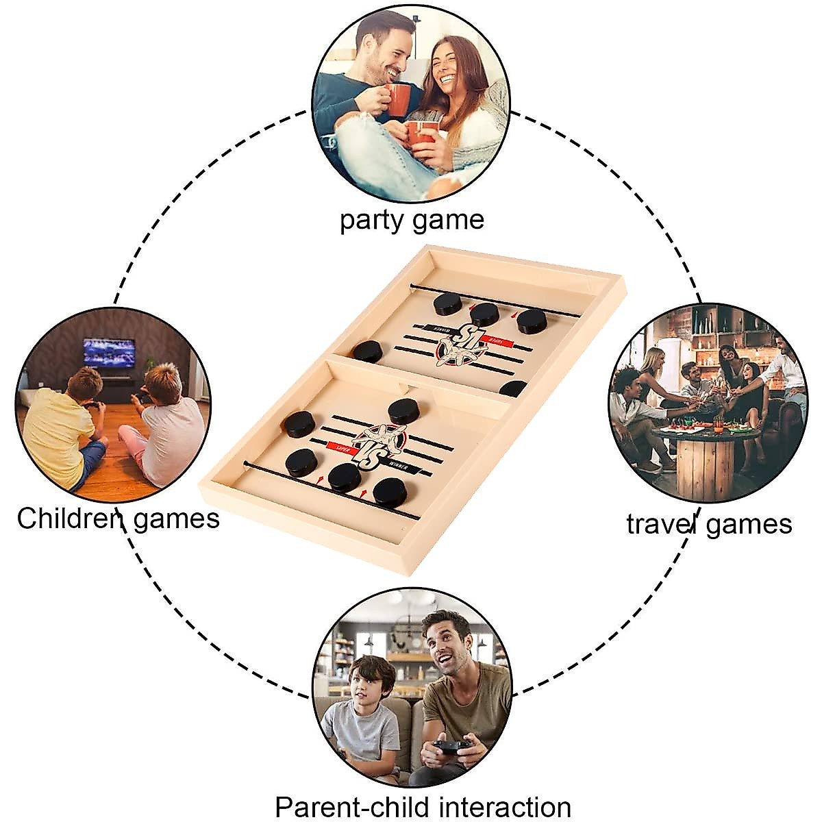 Fast Sling Puck Game, Hockey Game, Slingshot Games Toy, Table Desktop Battle, Winner Board Games Family Interactive Game for Kids Adults